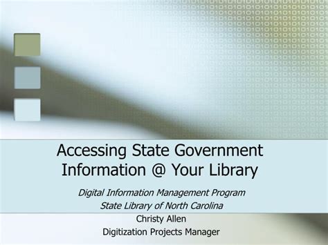 Ppt Accessing State Government Information Your Library Powerpoint