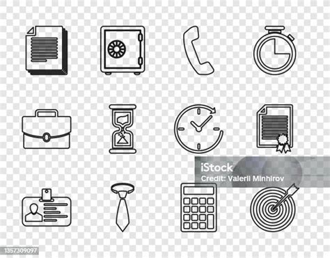 세트 회선 식별 배지 화살표 전화 단말기 넥타이 문서 오래된 모래 시계 계산기 및 인증서 템플릿 아이콘대상 벡터 검은색에 대한 스톡 벡터 아트 및 기타 이미지 Istock