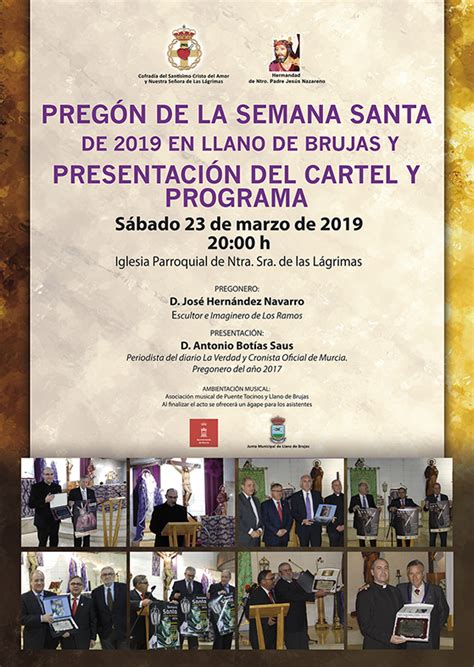 PREGÓN DE LA SEMANA SANTA DE 2019 EN LLANO DE BRUJAS Y PRESENTACIÓN DEL