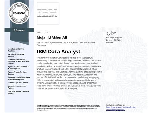 Mujahid Akber Ali On Linkedin Completed Ibm Data Analyst