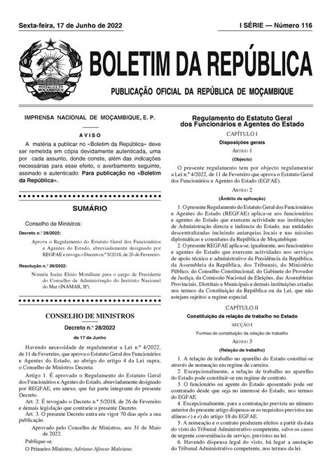 BR 116 I Serie 2022 Decreto Sobre EGFE Actualizado SUMRIO A V I S O