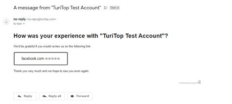 how to configure the automatic review requests turitop booking system