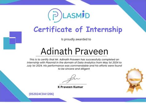 Adinath Praveen On Linkedin Dataanalytics Internshipexperience