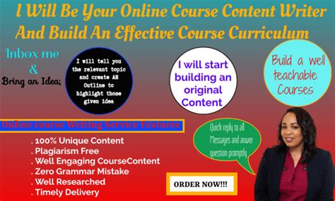 Be Your Online Course Content Writer And Build An Effective Course Curriculum By Mercyebookroom