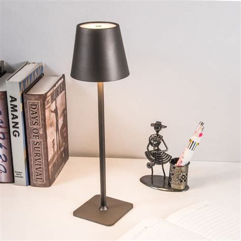 โคมไฟตั้งโต๊ะ Led โคมไฟอ่านหนังสือ ดํา ขาว ไฟตกแต่งห้อง 3สี ควบคุมฉาก