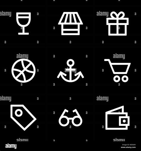 Set Of Icons For Simple Flat Style Ui Design Stock Vector Image Art