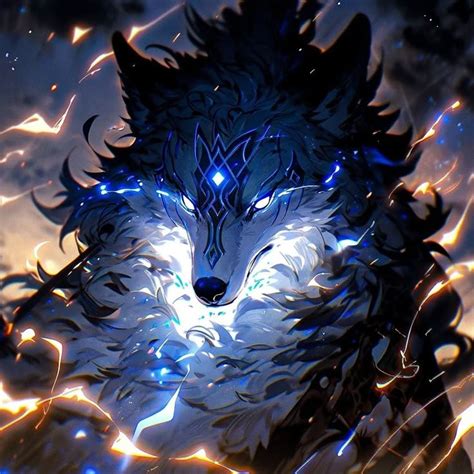 The Dark Fantasy Wolf Of The Wonder The Thunder Lightning Power Of A