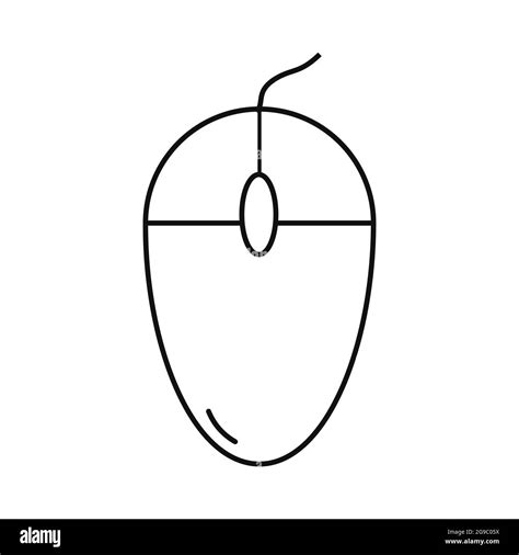 Vector Illustration Computer Mouse Outline Icon For Sale And Computer