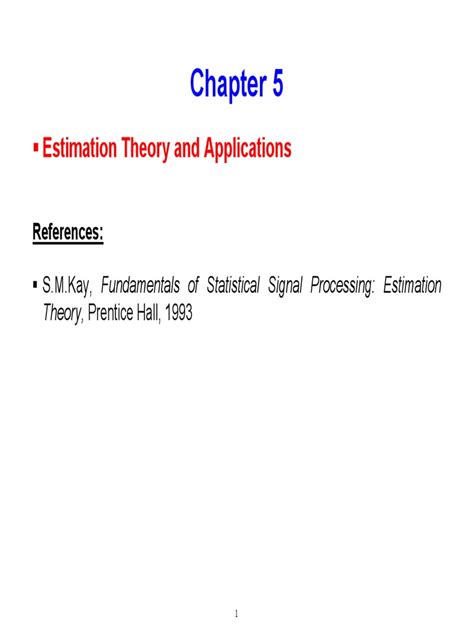 Good Lecture For Est Theory Pdf Bias Of An Estimator Estimator