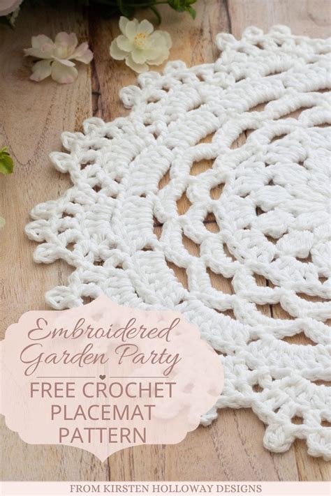 Garden Party Round Placemat Pattern Free Crochet Doily Tutorial