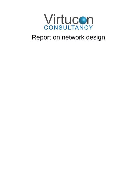 Network Design Report Desklib