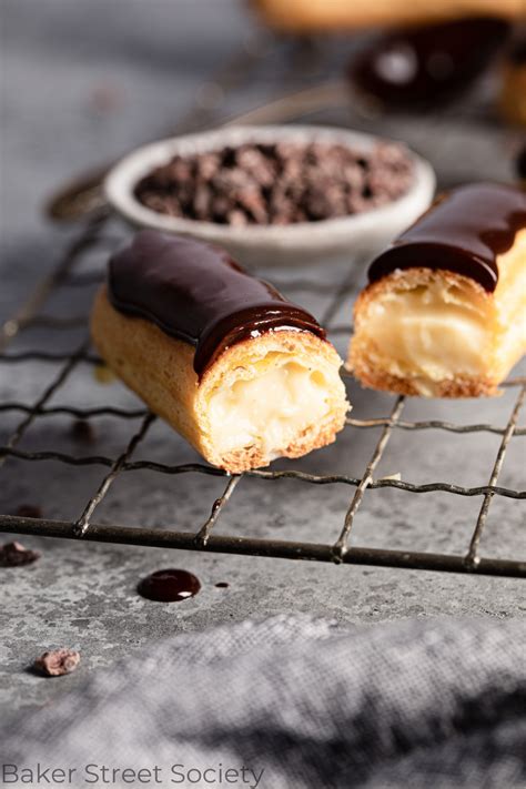 Classic French Eclair Recipe Baker Street Society Recipe Eclair