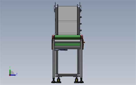 斜坡式快递输送带3d数模图纸 Solidworks设计 附step Solidworks 2018 模型图纸下载 懒石网