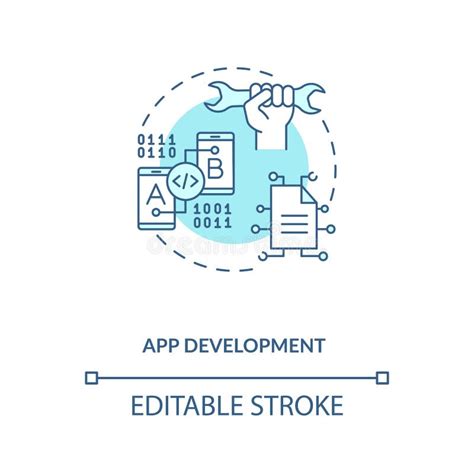 App Development Concept Icon Stock Vector Illustration Of Idea