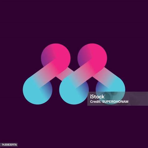 문자 M 일러스트 벡터 템플릿이있는 추상 기술 로고 개념에 대한 스톡 벡터 아트 및 기타 이미지 개념 개념과 주제 과학