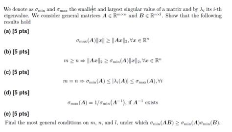 Solved In Class We Have Reminded Ourselves Of The SVD Of Chegg Com