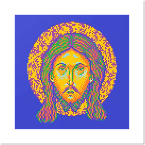 Icon Of Christ 16bit Pixel Art MS Paint Windows 7 Icon Posters