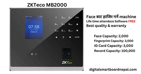 Zkteco Fingerprint Attendance Device Mb2000 Price In Nepal Digital