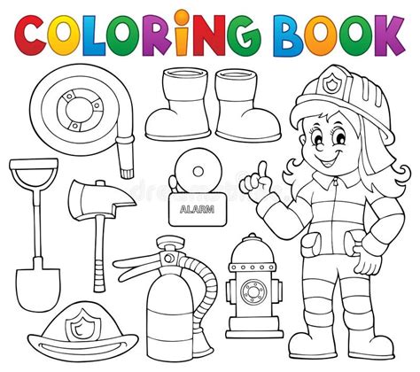 Firefighter Coloring Stock Illustrations 718 Firefighter Coloring
