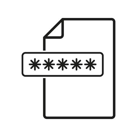 Premium Vector Document File With Password Icon Vector Illustration