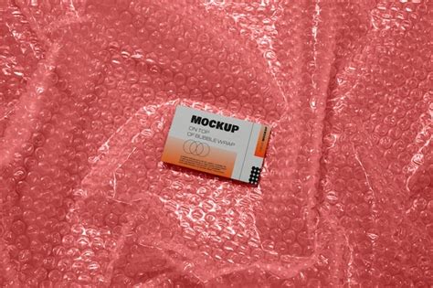 버블 랩에 봉투 모형 프리미엄 Psd 파일