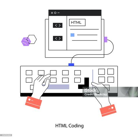 Html Coding Htmlのベクターアート素材や画像を多数ご用意 Html イラストレーション インターネット Istock