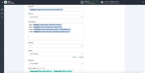 how to create todoist tasks from new facebook leads