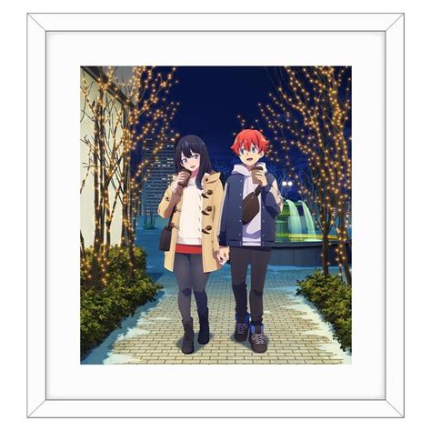 グリッドマン ユニバース 描き下ろし額装高精細アート 響裕太and宝多六花冬デート｜アニメ・キャラクターコラボグッズのecならeeo Store