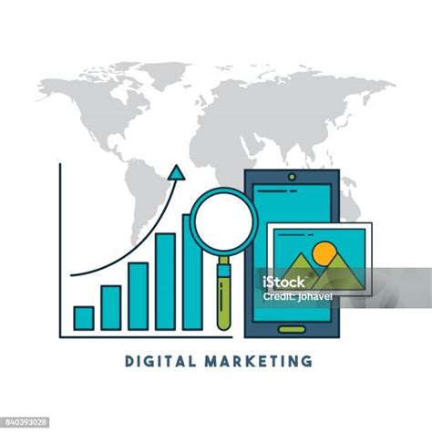 數位行銷卡通向量圖形及更多一個物體圖片 一個物體 互聯網 交流 Istock