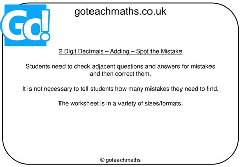 2 Digit Decimals Adding Spot The Mistake Ppt Download