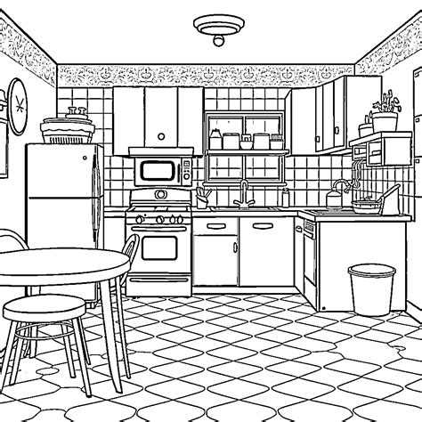 Best Kitchen Coloring Pages Free Printable Pdf
