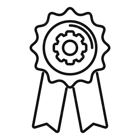 Premium Vector Quality Assurance Badge Line Icon