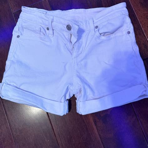 Shorts White Cuffed Denim Shorts Poshmark