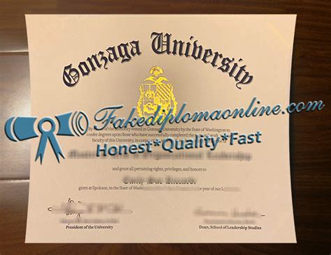 Can I Purchase A Fake Gonzaga University Degree Certificate Online