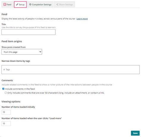 How Do I Use The Feed Widget Advanced Widgets Openlearning Help