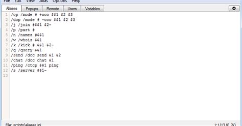 Mirc Press Mirc Scripting Gli Aliases