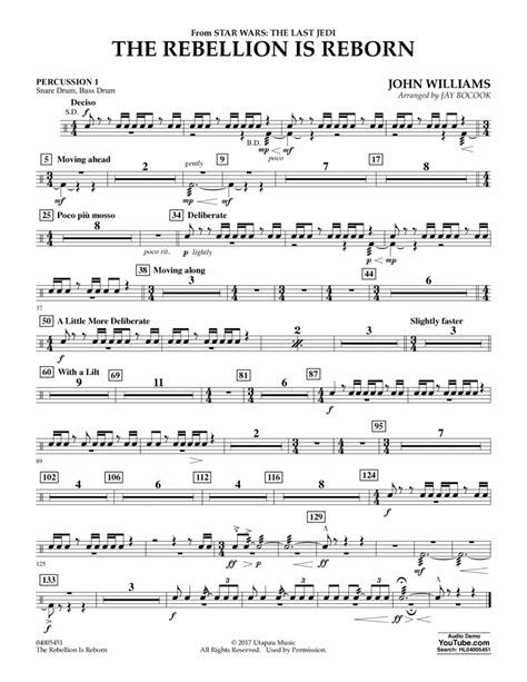 The Rebellion Is Reborn From Star Wars The Last Jedi Percussion 1