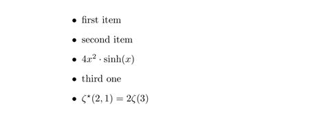 List Item With Math Environment TeX LaTeX Stack Exchange