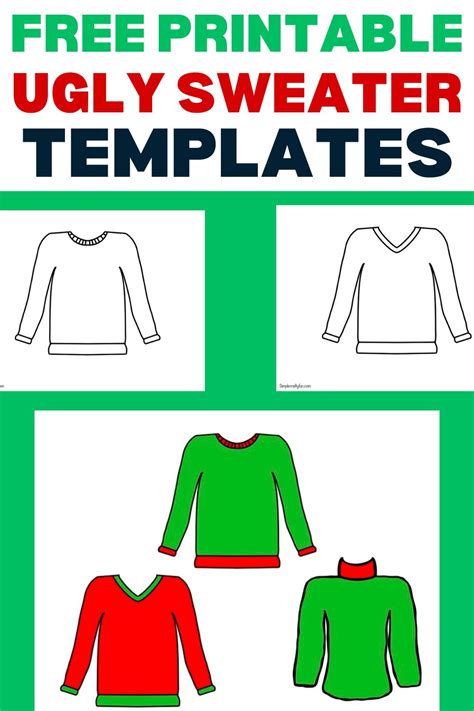 Free Printable Christmas Sweater Template Free Printable