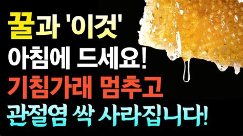 매일 아침 꿀과 이것을 함께 먹으면 기침가래 관절염 불면증이 싹 사라집니다추운 겨울 감기독감을 예방할 꿀로 만드는 최고의