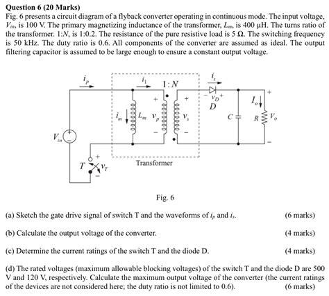 Solved Question 6 20 ﻿marksfig 6 ﻿presents A Circuit
