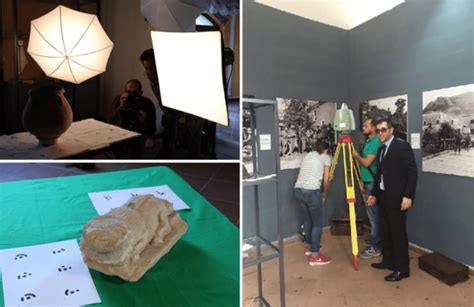 3d model acquisition photogrammetry on the left and laser scanner