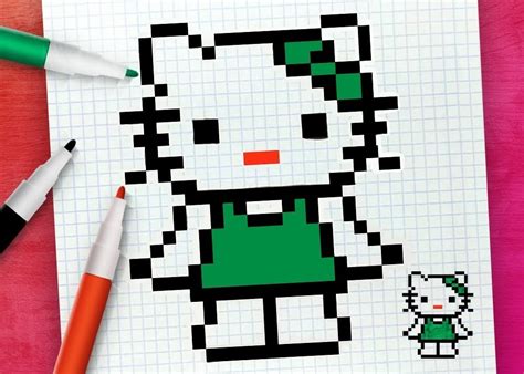 Как рисовать по клеточкам Hello Kitty Фото подборки 2