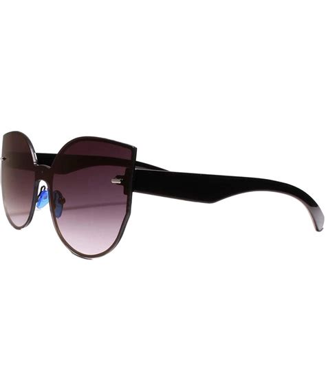 Gorgeous Elegant Chic Womens Rimless Round Cat Eye Sunglasses Blue