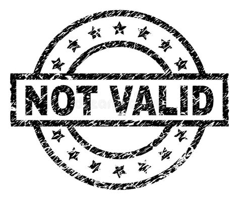 Scratched Textured Not Valid Stamp Seal Stock Vector Illustration Of
