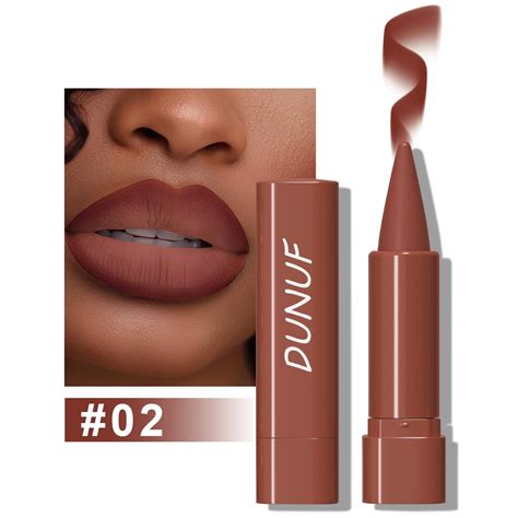 Matte Lip Liner Set 2 In 1 Lip Liner Matte Nude Dark Brown Red Lip
