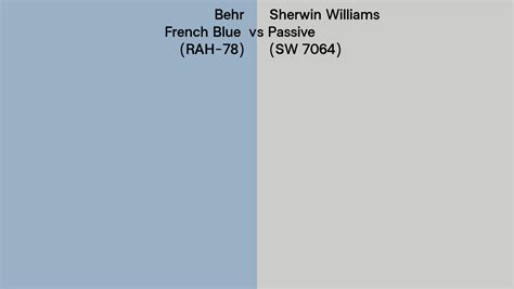 Behr French Blue RAH 78 Vs Sherwin Williams Passive SW 7064 Side By