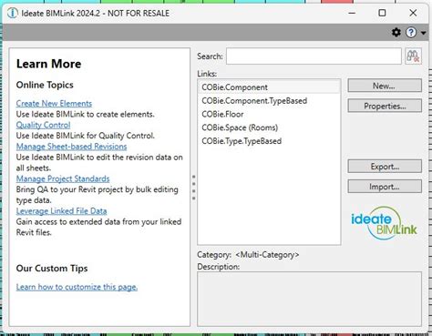 Generating Cobie Data With Ideate Bimlink Graitec