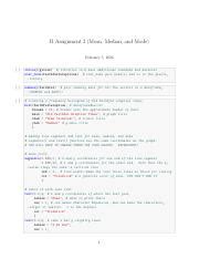 Exploring Mean Median And Mode In R Assignment 2 Analysis Course Hero