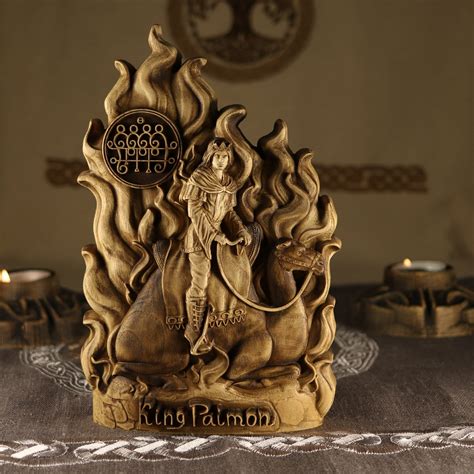 Paimon King Paimon Goetia Lucifer Altar Satan Statue Etsy Canada